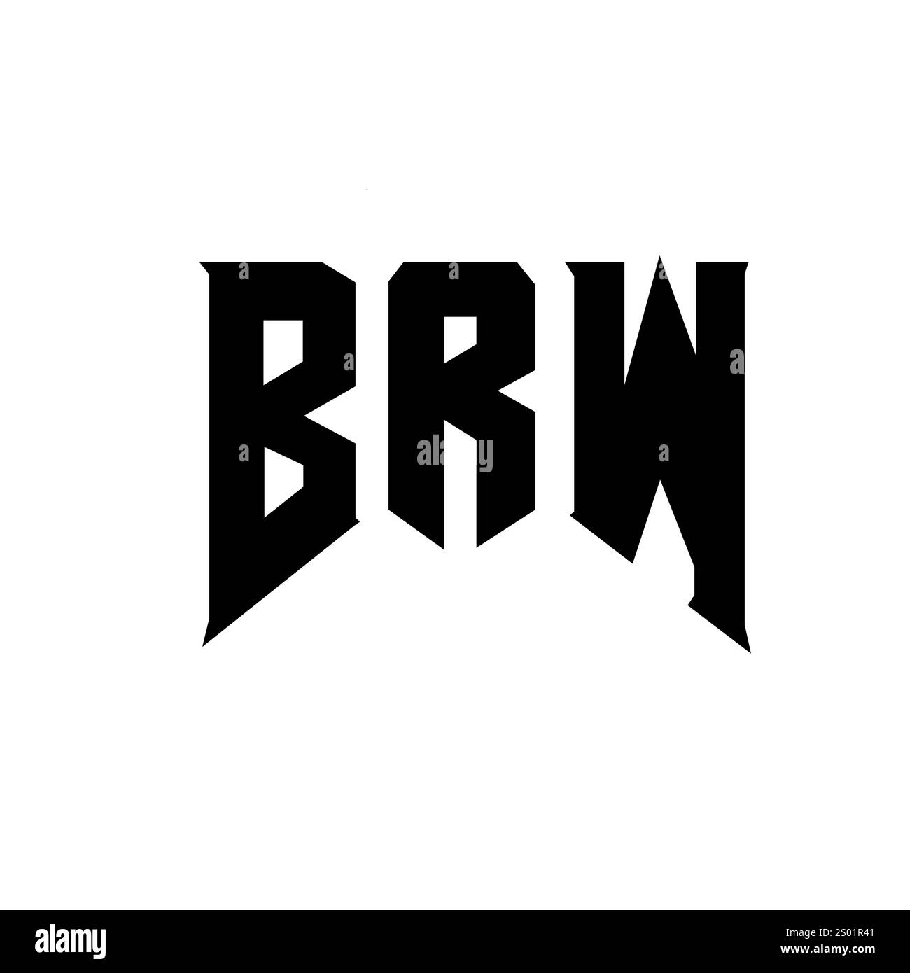 BRW letter logo design for technology company. BRW logo design black ...