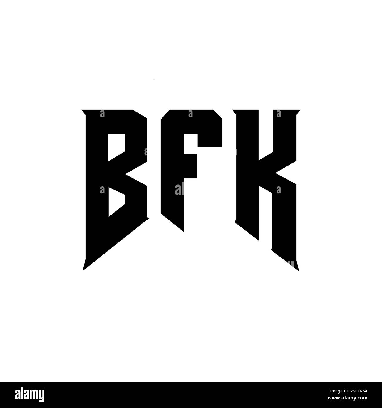 BFK letter logo design for technology company. BFK logo design black ...