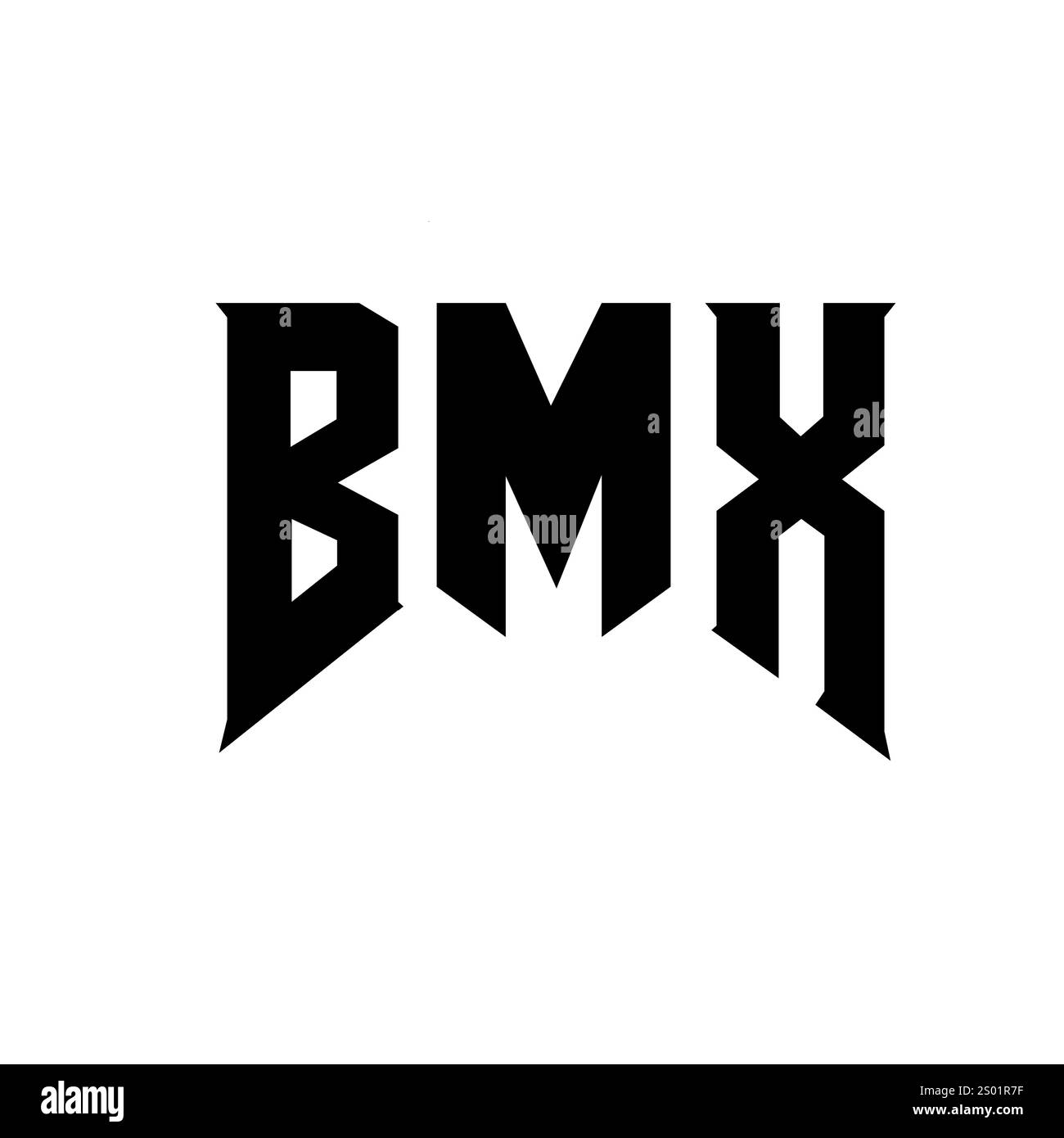 BMX letter logo design for technology company. BMX logo design black and white color combination ...