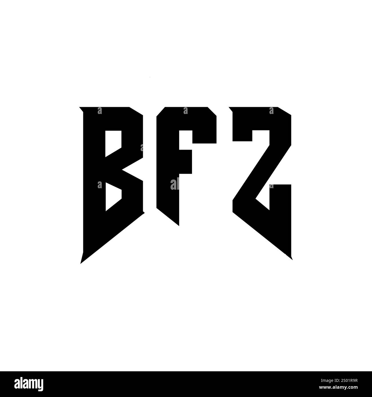 BFZ letter logo design for technology company. BFZ logo design black ...