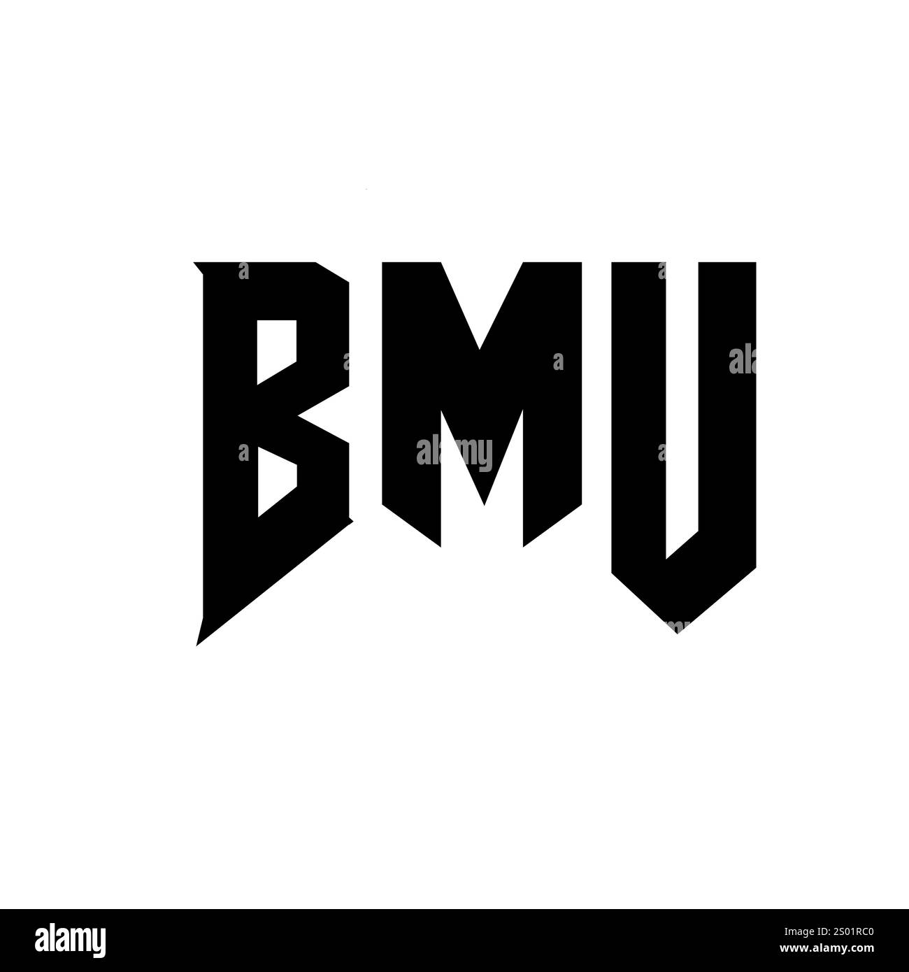 BMU letter logo design for technology company. BMU logo design black ...