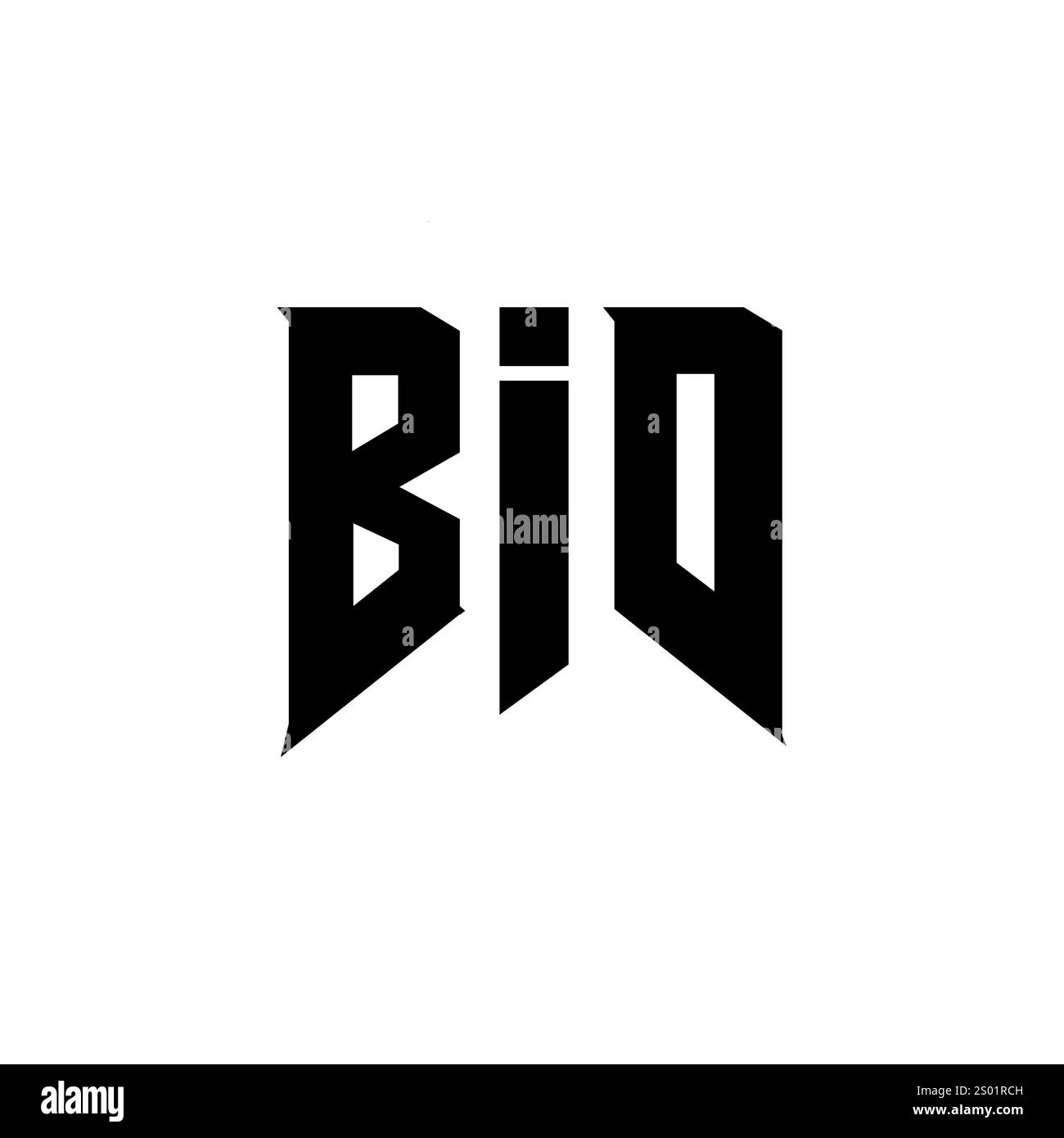 BID letter logo design for technology company. BID logo design black ...