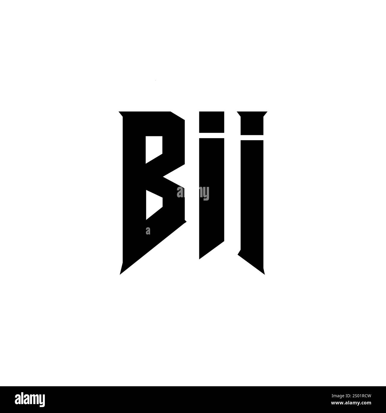 BII letter logo design for technology company. BII logo design black ...