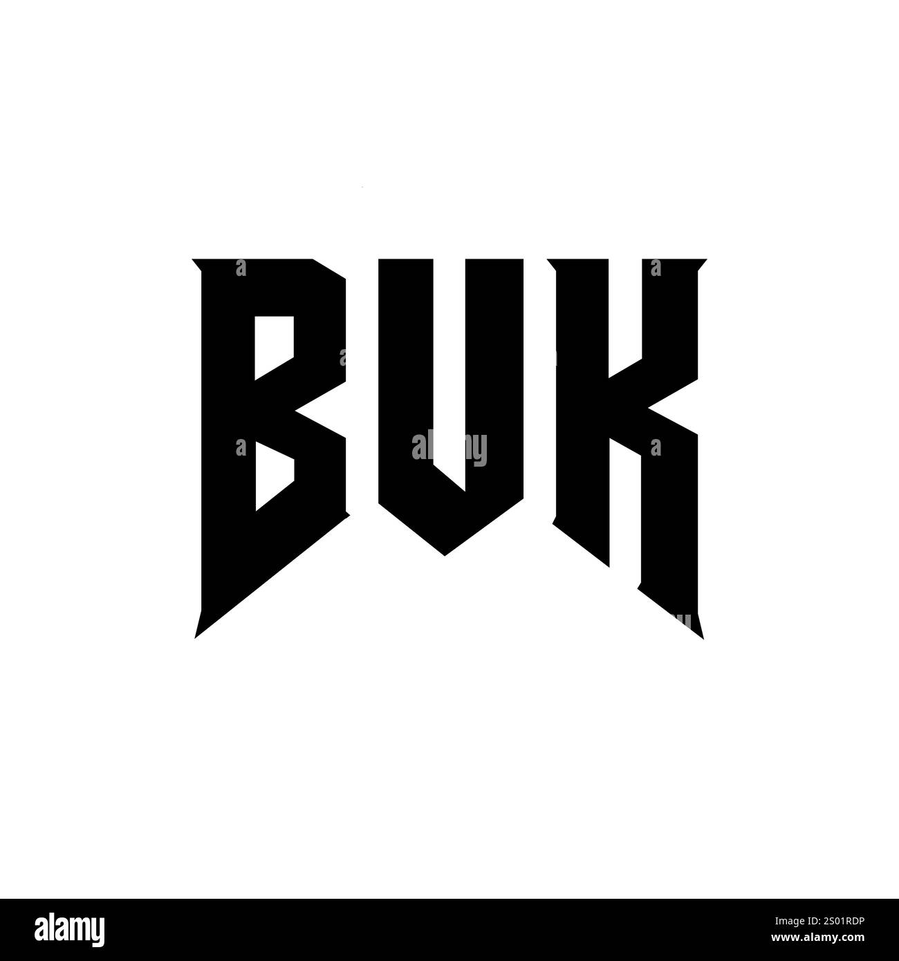 BUK letter logo design for technology company. BUK logo design black ...
