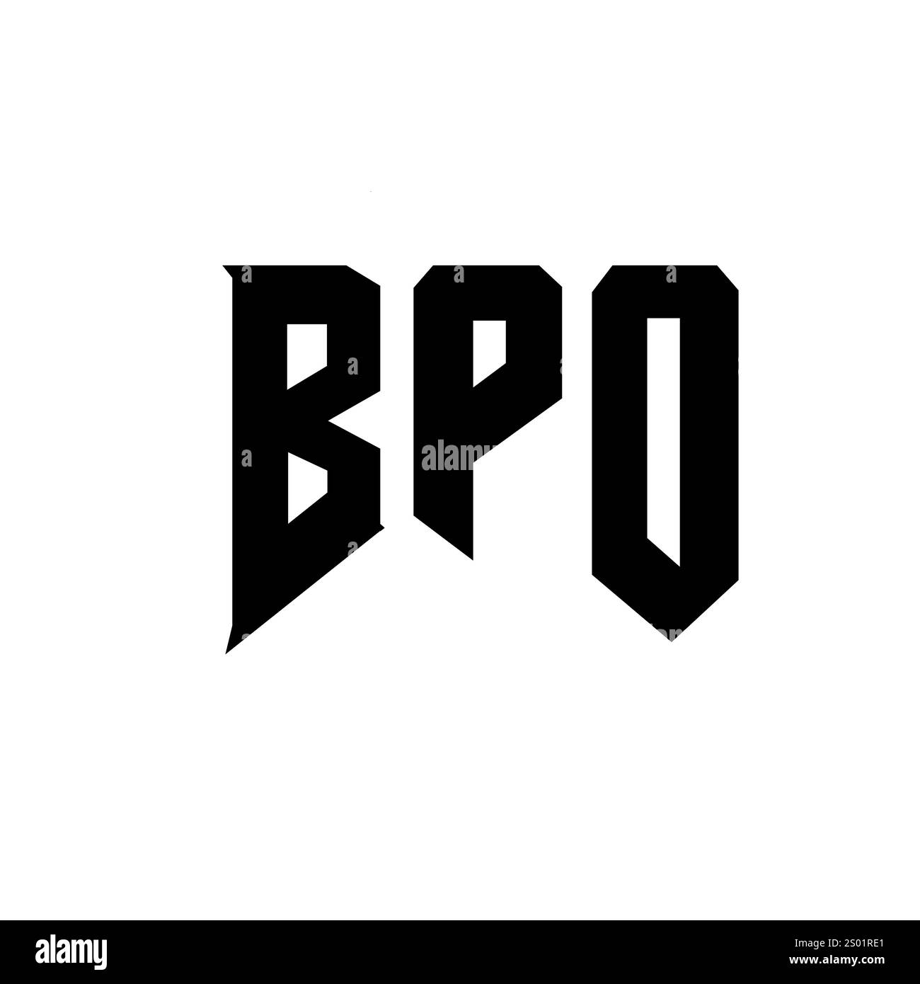 BPO letter logo design for technology company. BPO logo design black ...