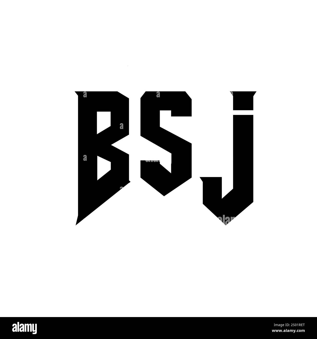 BSJ letter logo design for technology company. BSJ logo design black ...