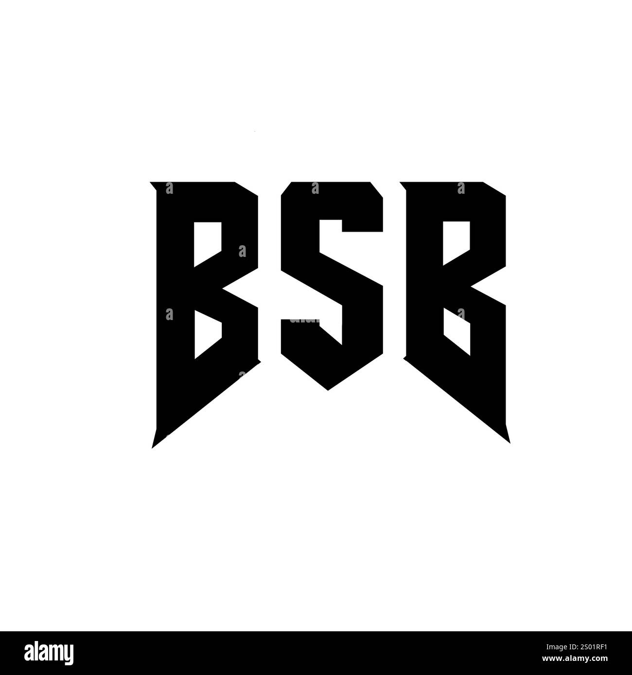 BSB letter logo design for technology company. BSB logo design black and white color combination ...