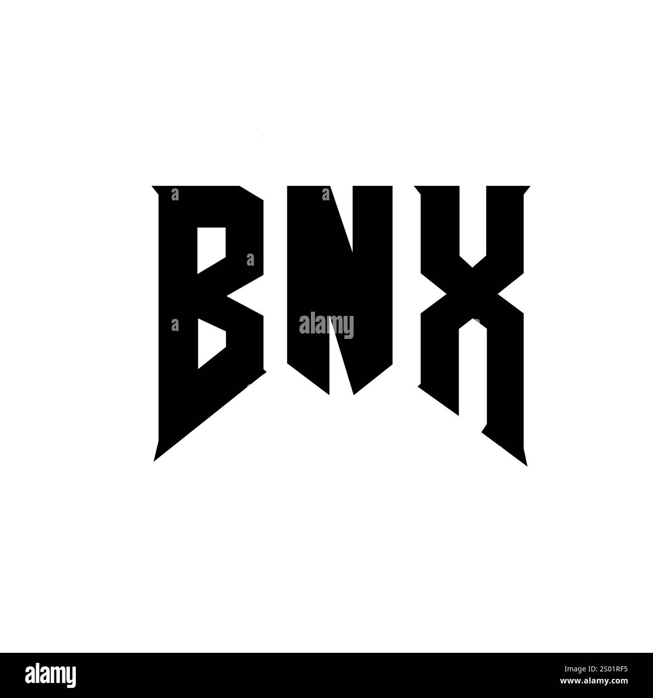 BNX letter logo design for technology company. BNX logo design black ...