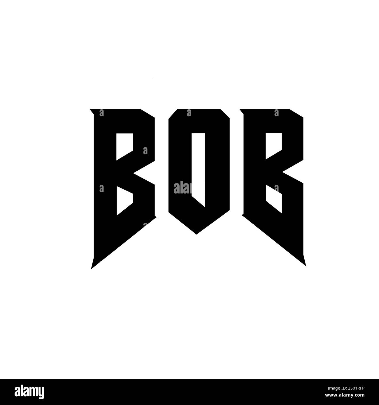 BOB letter logo design for technology company. BOB logo design black ...