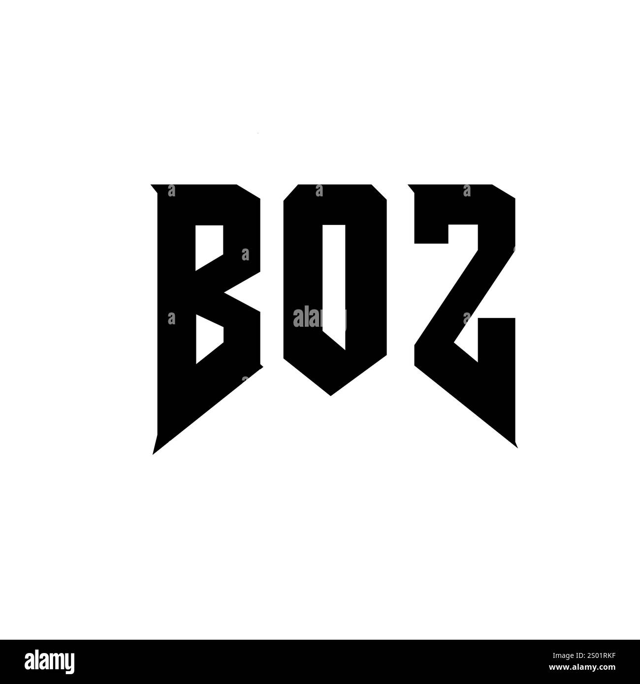 BOZ letter logo design for technology company. BOZ logo design black ...