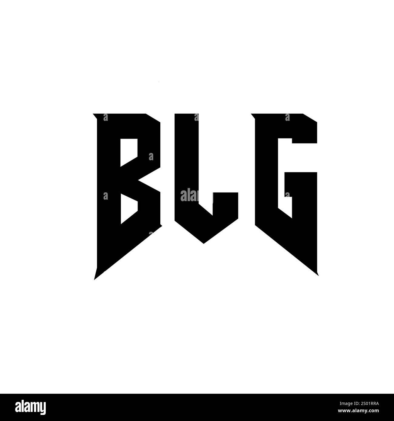 BLG letter logo design for technology company. BLG logo design black and white color combination ...