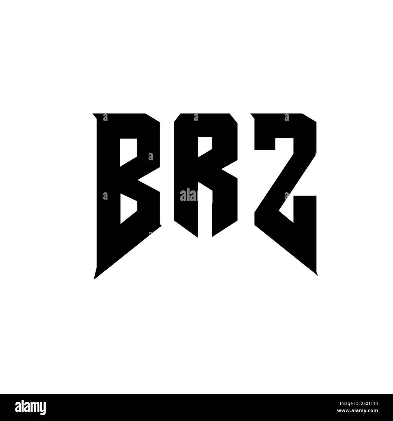 BRZ letter logo design for technology company. BRZ logo design black ...