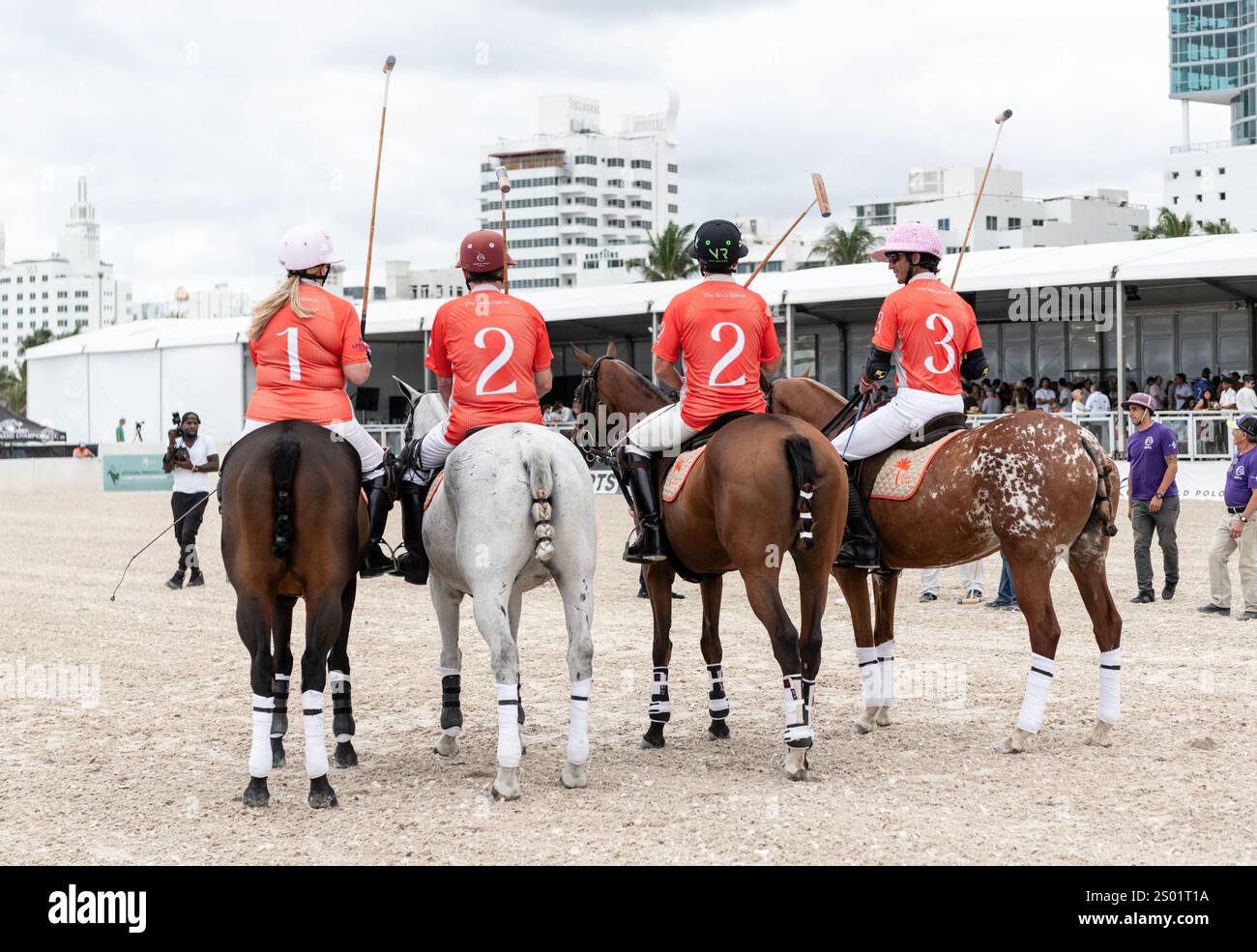 Miami Beach , USA-November 17. 2024: Polo players play at the World ...