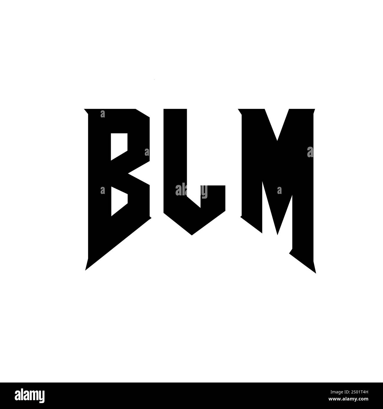 BLM letter logo design for technology company. BLM logo design black and white color combination ...