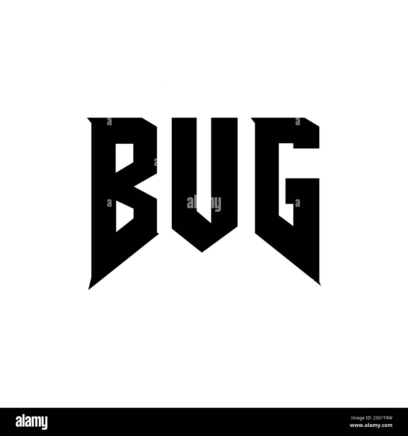 BUG letter logo design for technology company. BUG logo design black ...