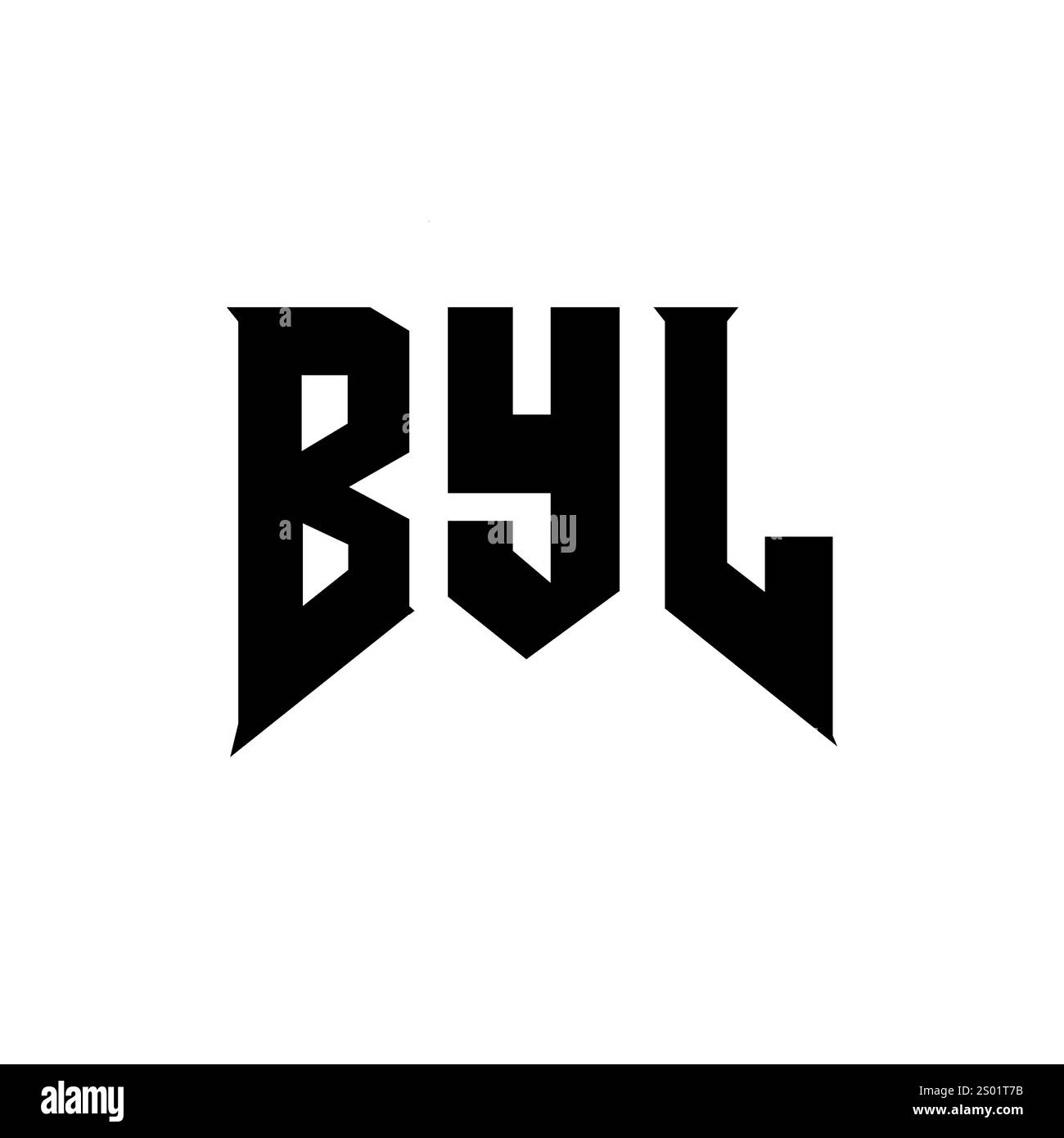 BYL letter logo design for technology company. BYL logo design black ...