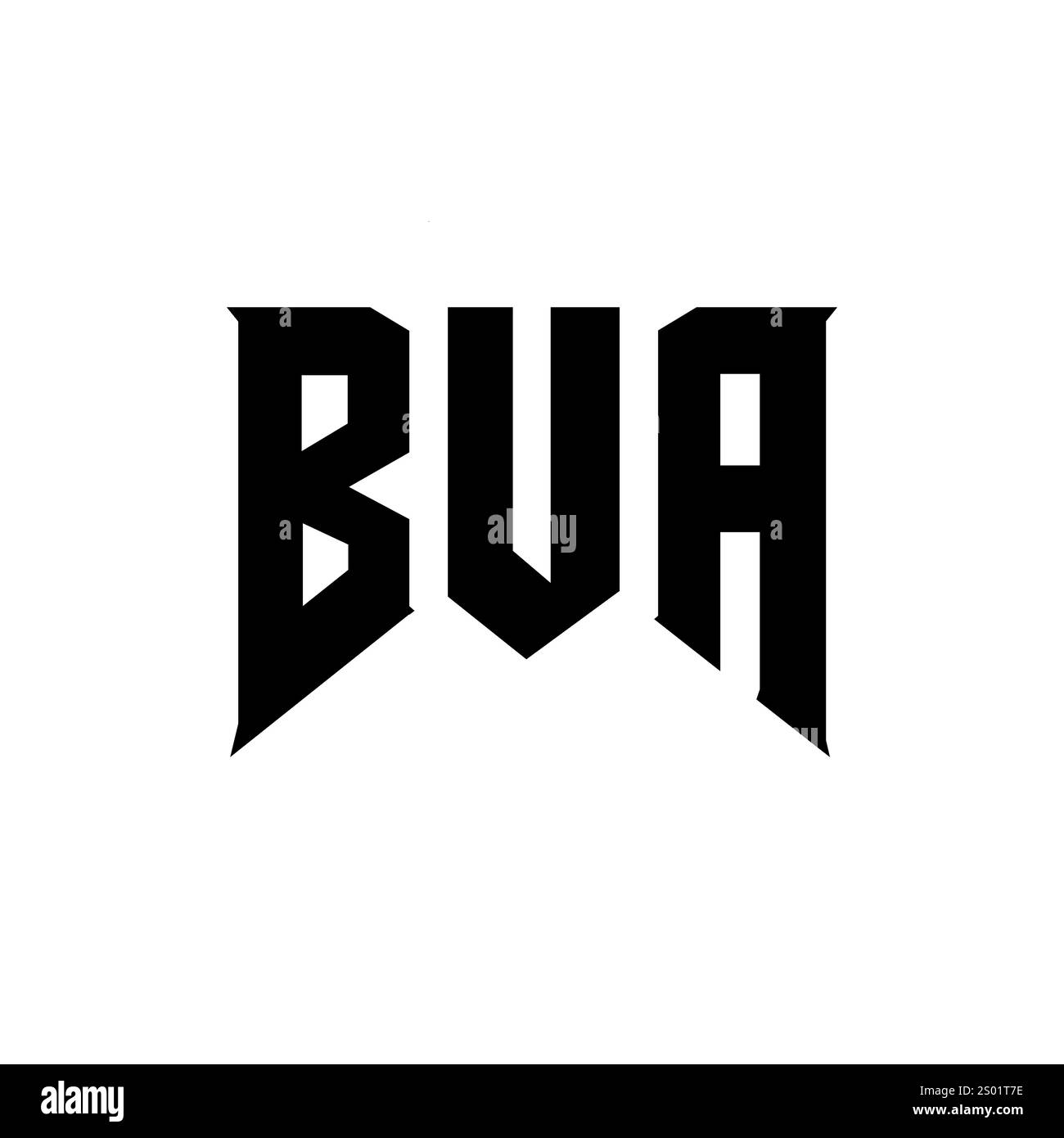 BUA letter logo design for technology company. BUA logo design black ...
