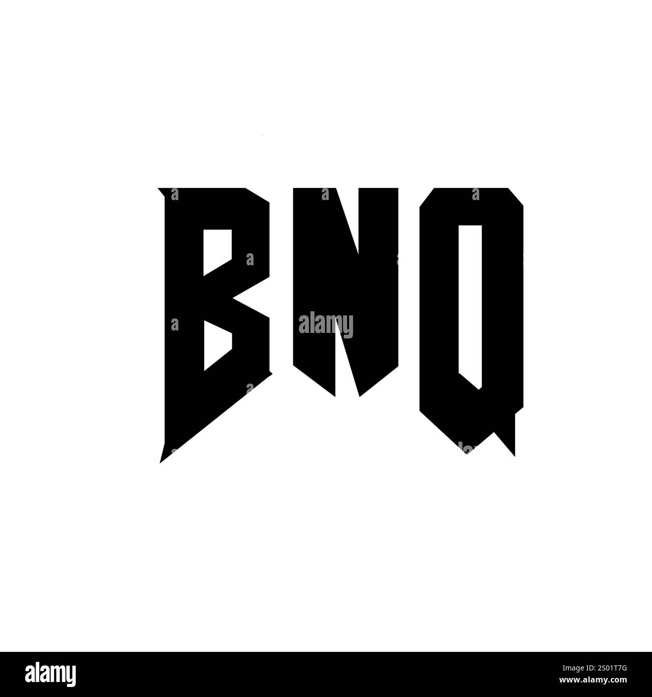 BNQ letter logo design for technology company. BNQ logo design black ...