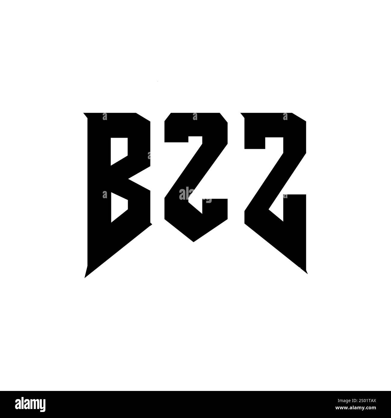 BZZ letter logo design for technology company. BZZ logo design black and white color combination ...