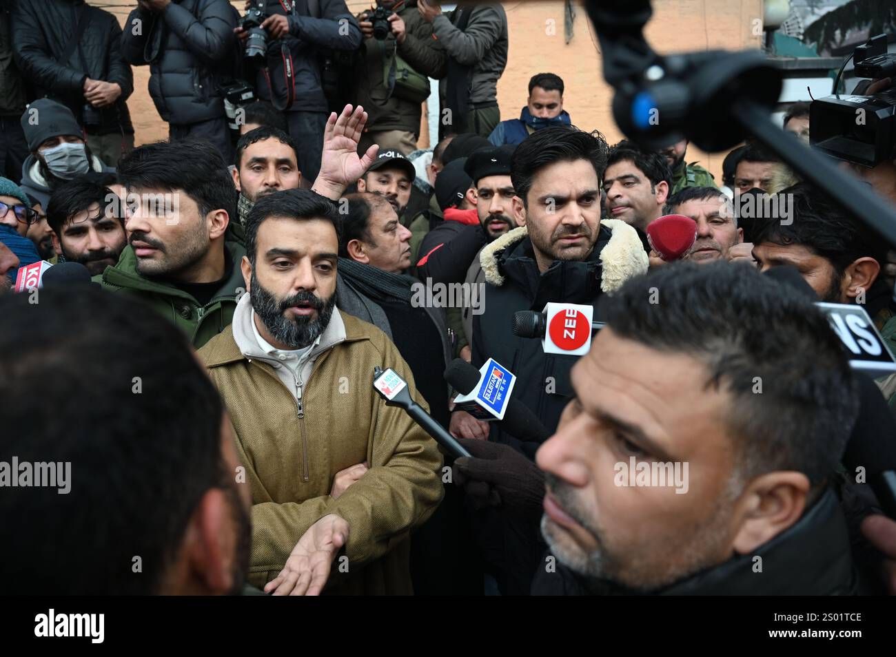 SRINAGAR, INDIA - DECEMBER 23: National Conference MP Aga Ruhullah, and ...