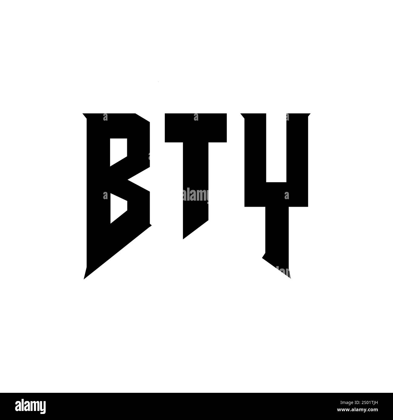 BTY letter logo design for technology company. BTY logo design black ...