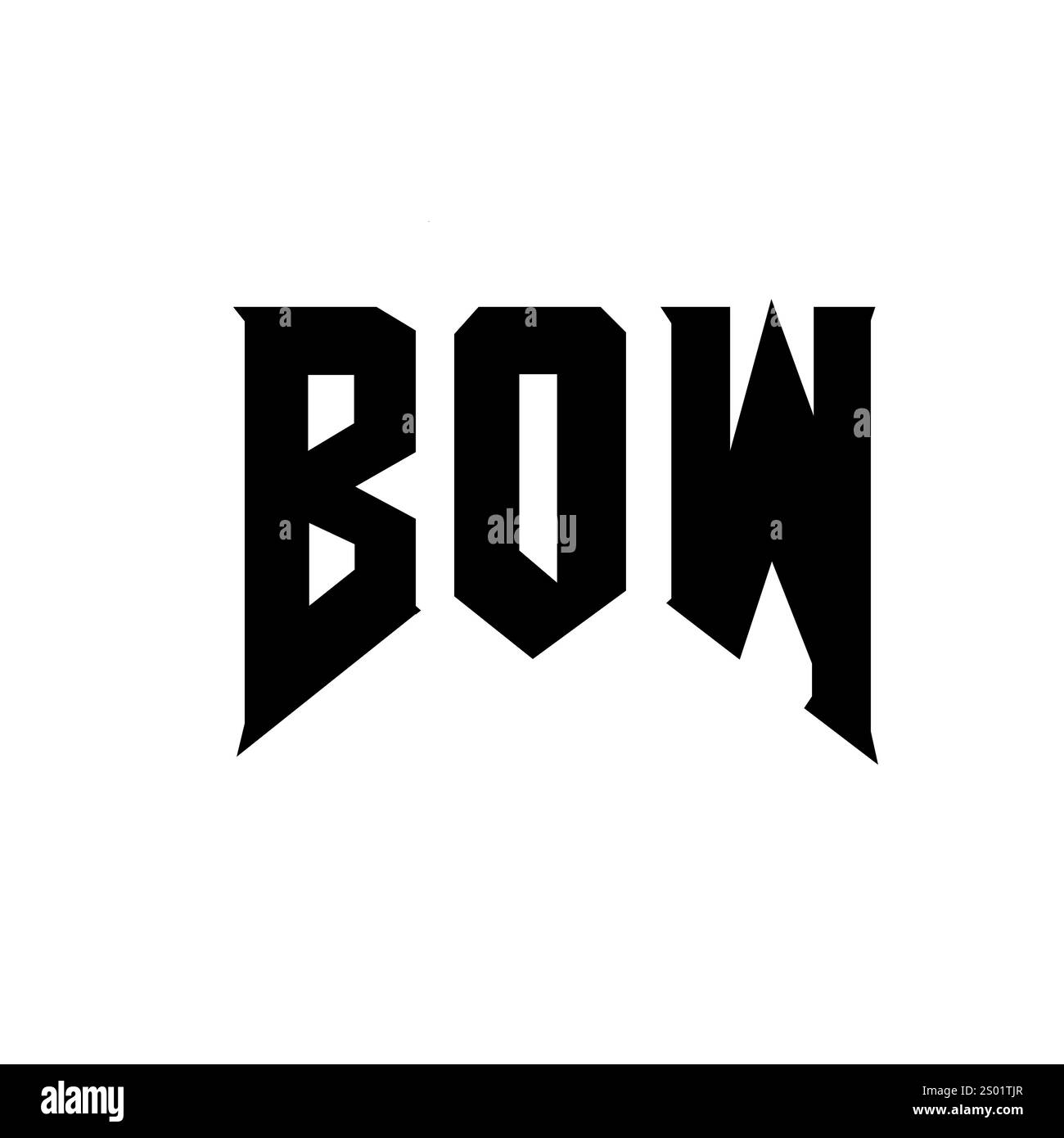 BOW letter logo design for technology company. BOW logo design black ...