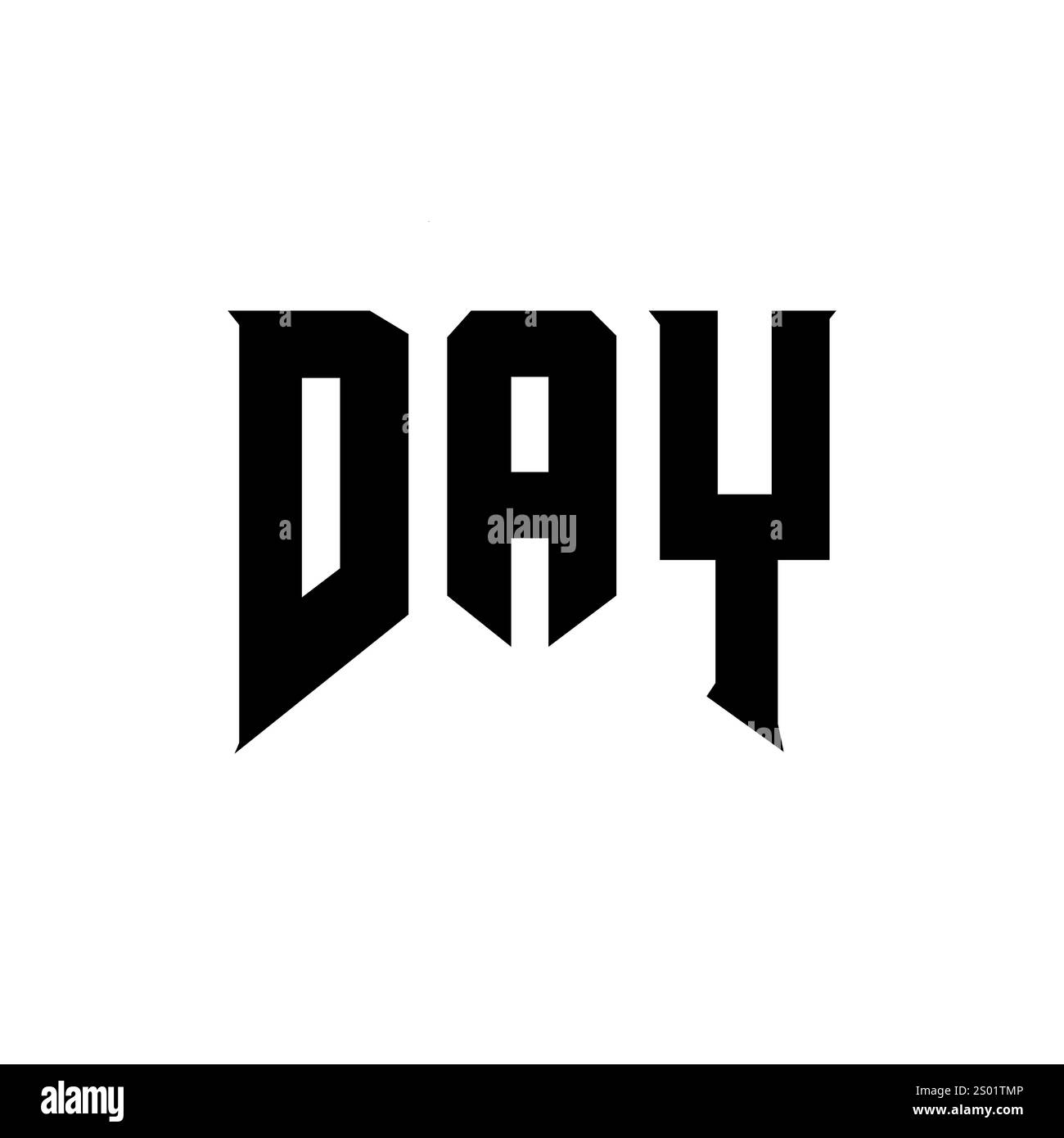 DAY letter logo design for technology company. DAY logo design black ...