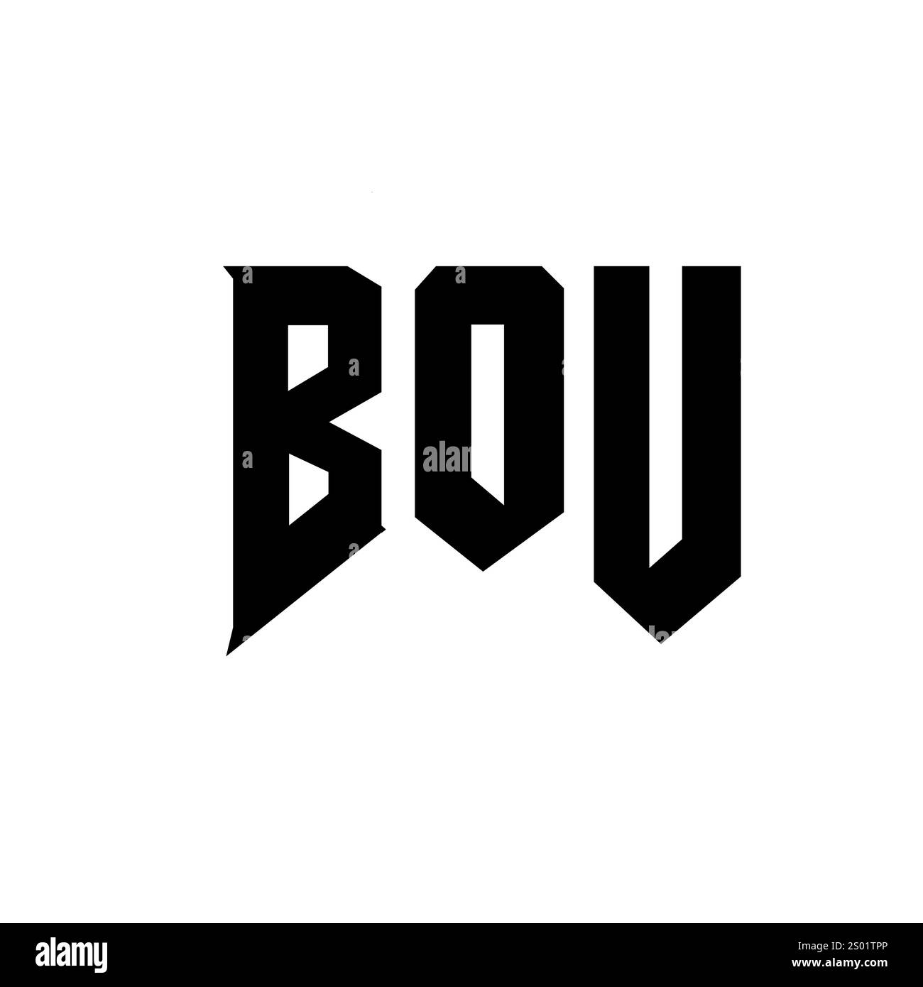 BOU letter logo design for technology company. BOU logo design black ...