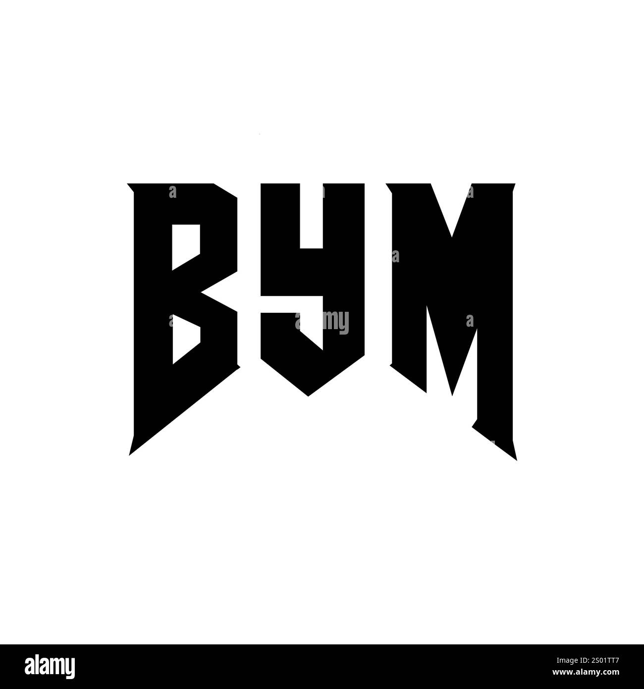 BYM letter logo design for technology company. BYM logo design black ...
