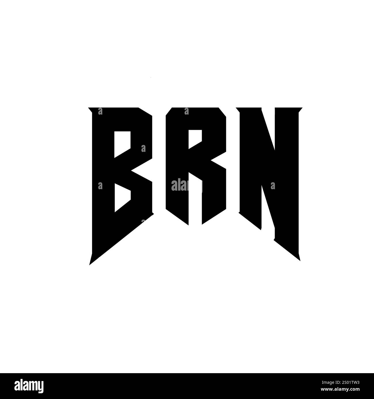 BRN letter logo design for technology company. BRN logo design black ...