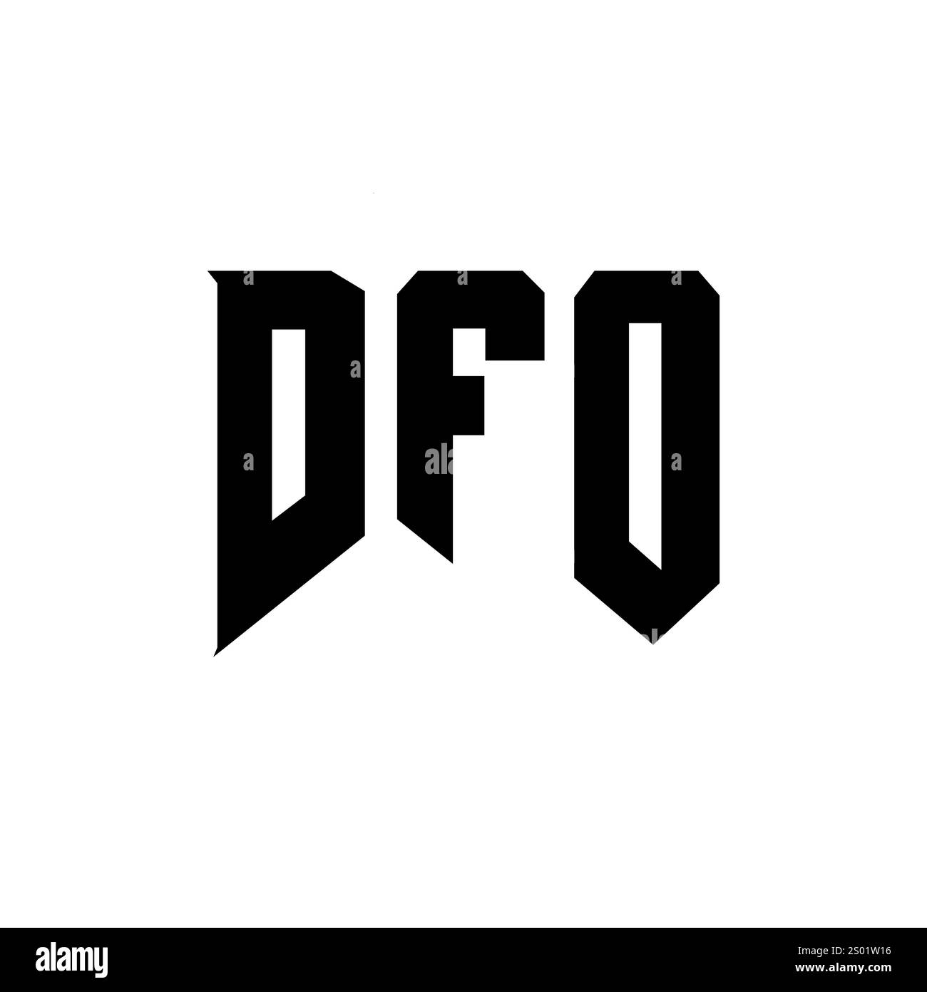 DFO letter logo design for technology company. DFO logo design black and white color combination ...