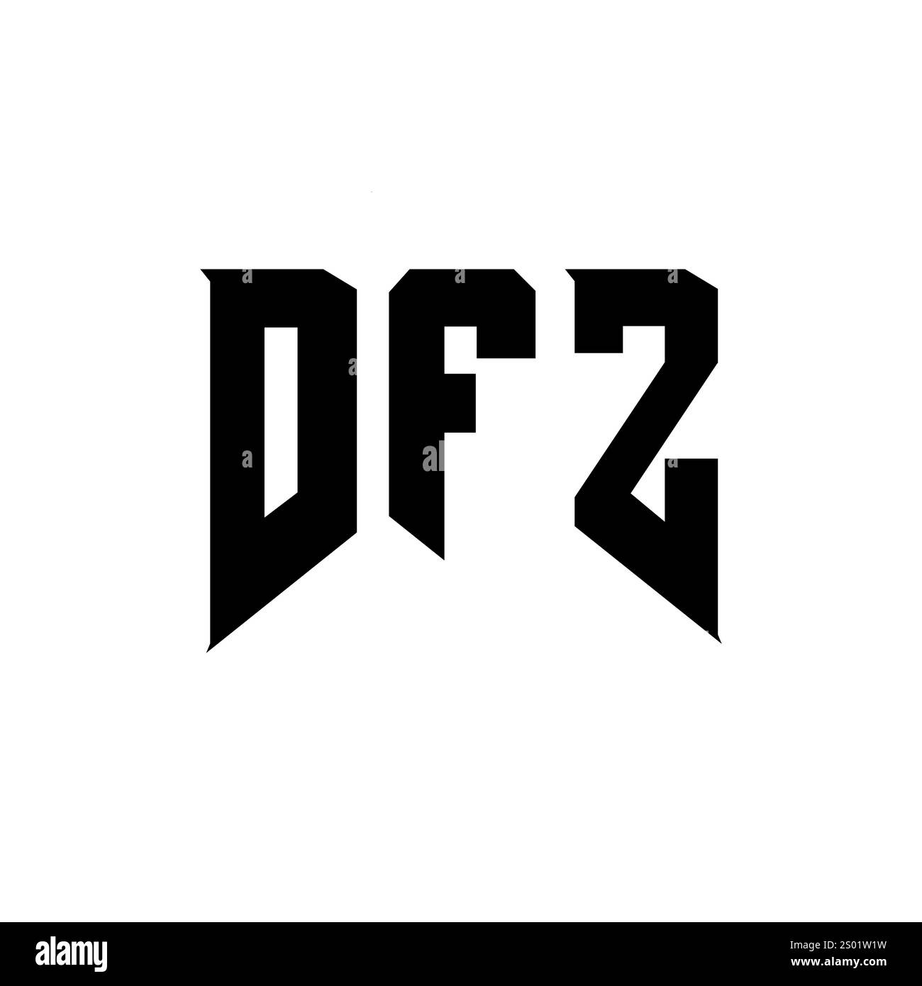 DFZ letter logo design for technology company. DFZ logo design black ...