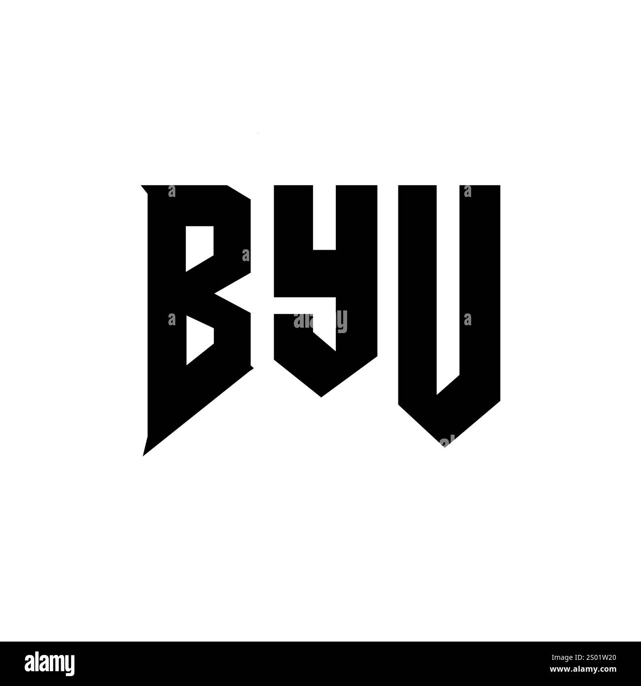 BYU letter logo design for technology company. BYU logo design black ...
