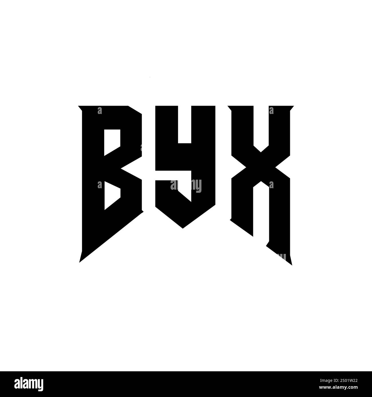 BYX letter logo design for technology company. BYX logo design black ...