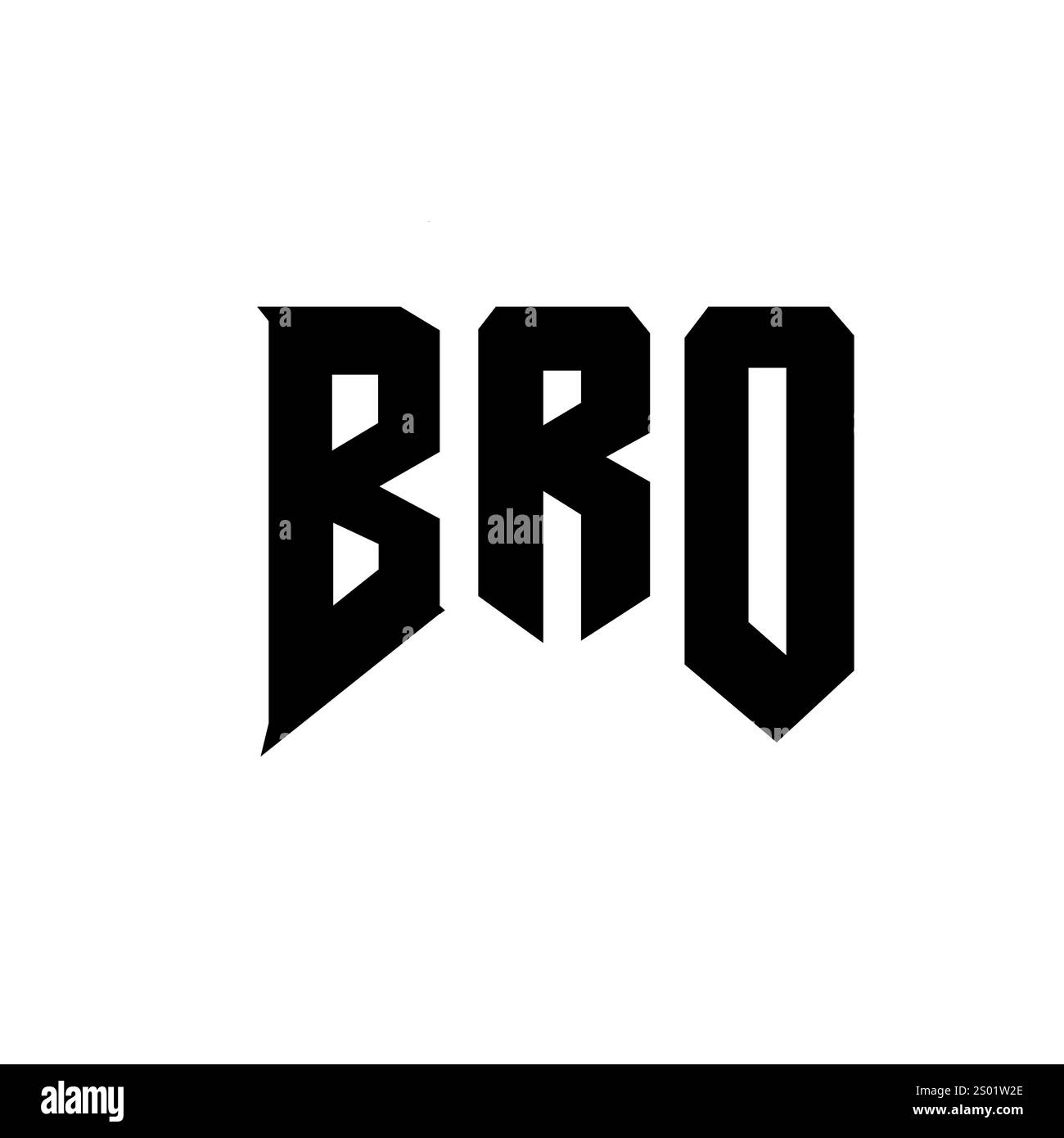 BRO letter logo design for technology company. BRO logo design black ...