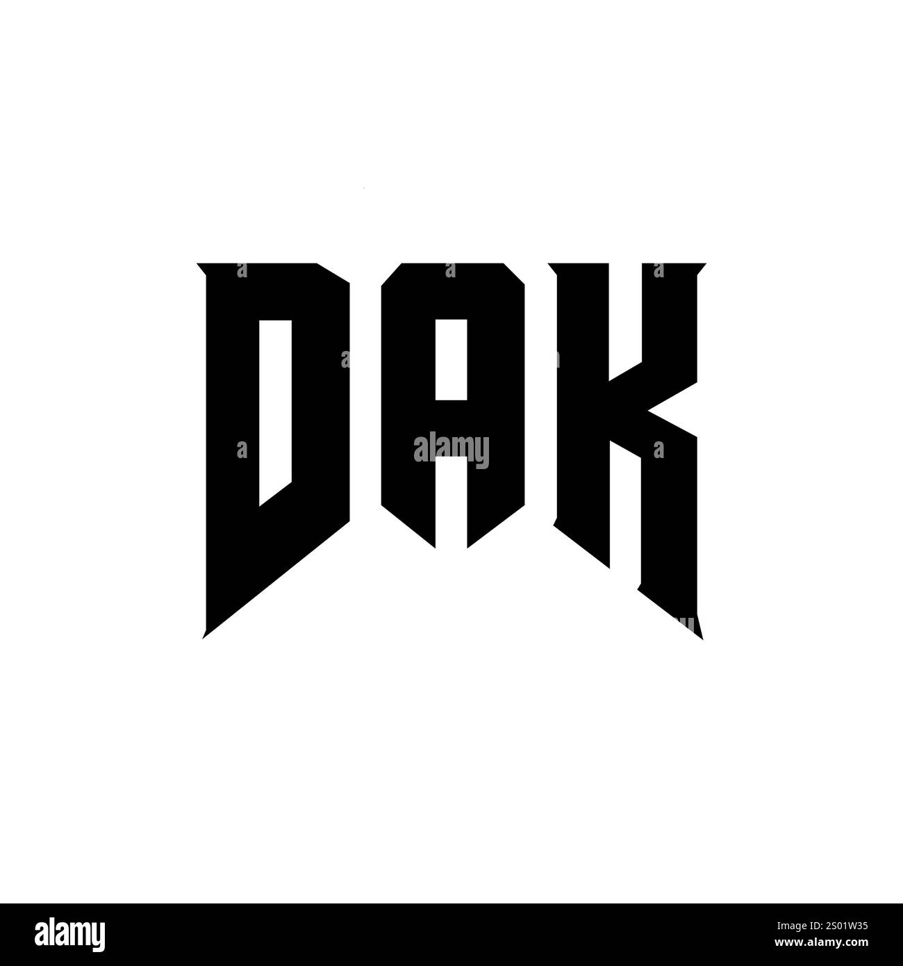 DAK letter logo design for technology company. DAK logo design black ...