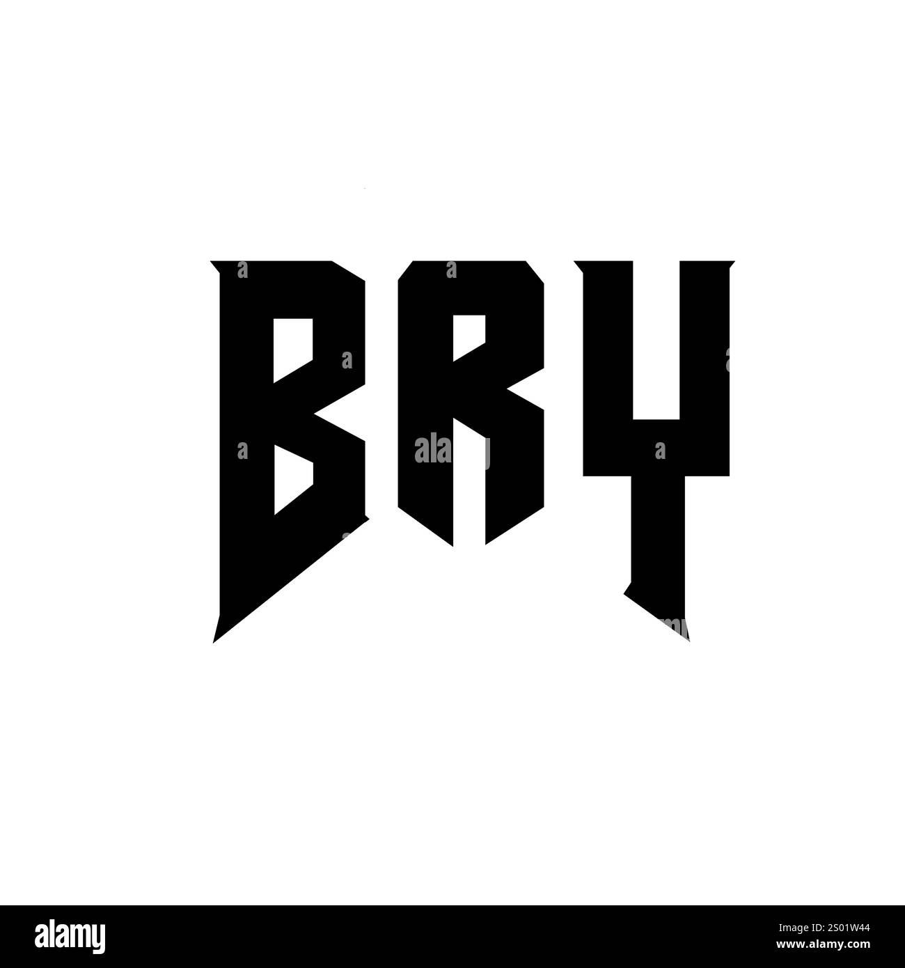 BRY letter logo design for technology company. BRY logo design black ...