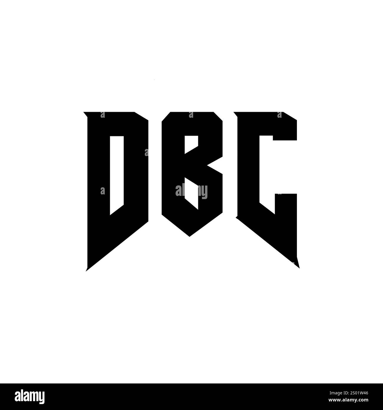 DBC letter logo design for technology company. DBC logo design black and white color combination ...
