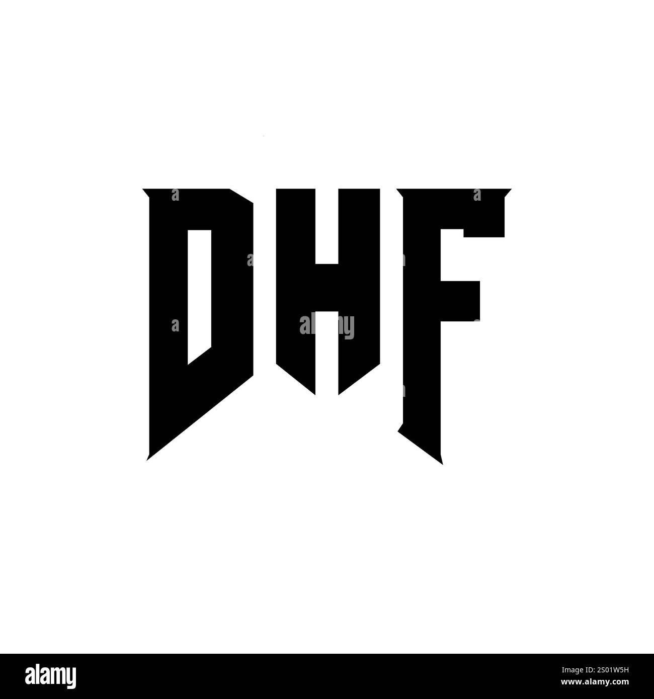 DHF letter logo design for technology company. DHF logo design black ...