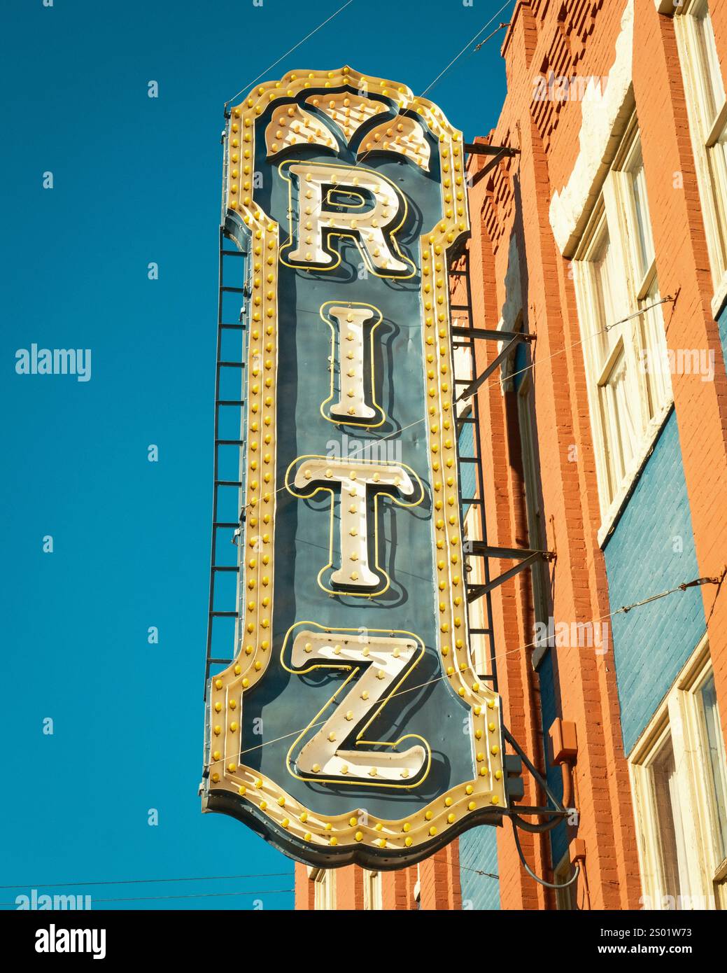 The Historic Ritz Theatre vintage sign, Brunswick, Georgia Stock Photo ...