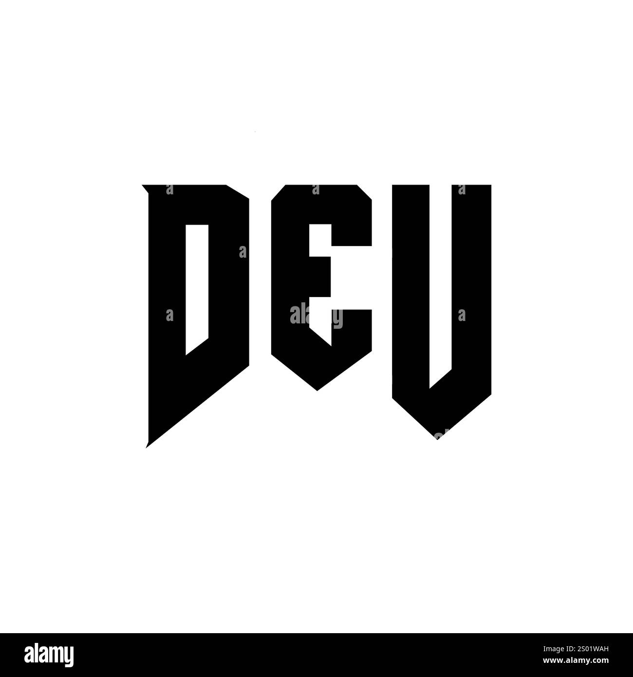 DEU letter logo design for technology company. DEU logo design black ...