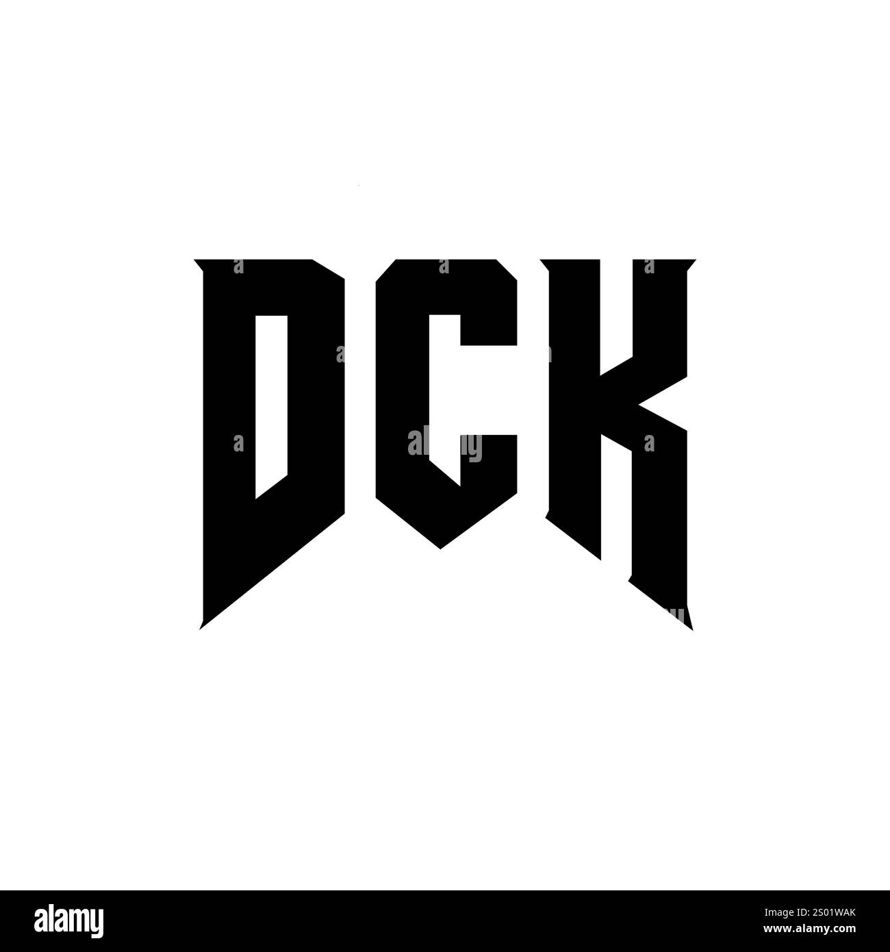 DCK letter logo design for technology company. DCK logo design black and white color combination ...