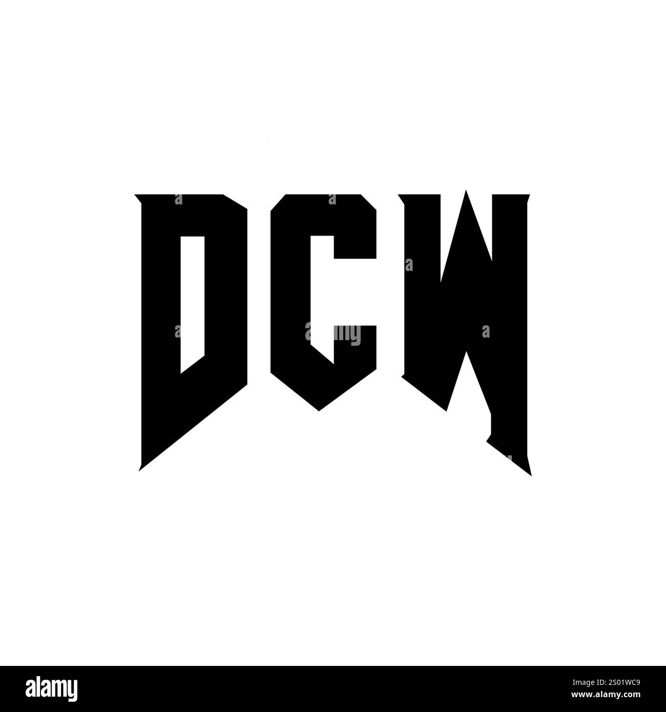 DCW letter logo design for technology company. DCW logo design black ...