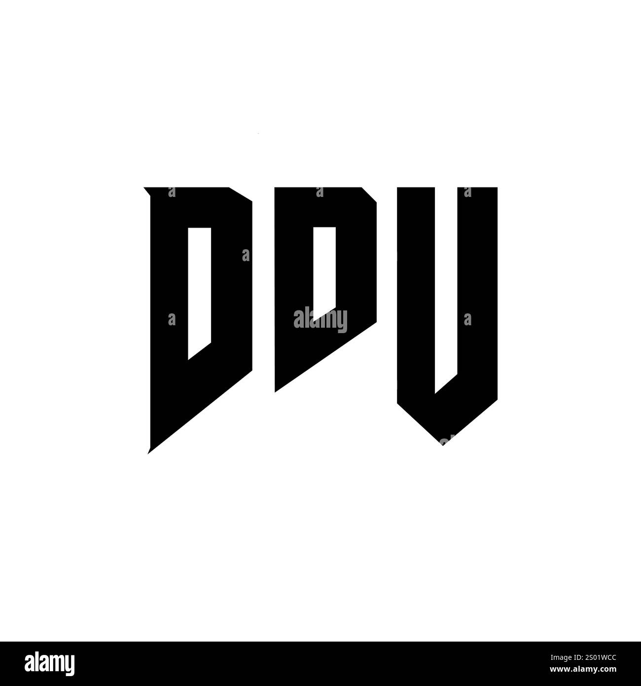 DDU letter logo design for technology company. DDU logo design black ...