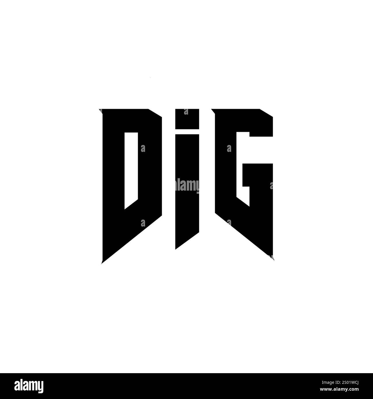 DIG letter logo design for technology company. DIG logo design black ...