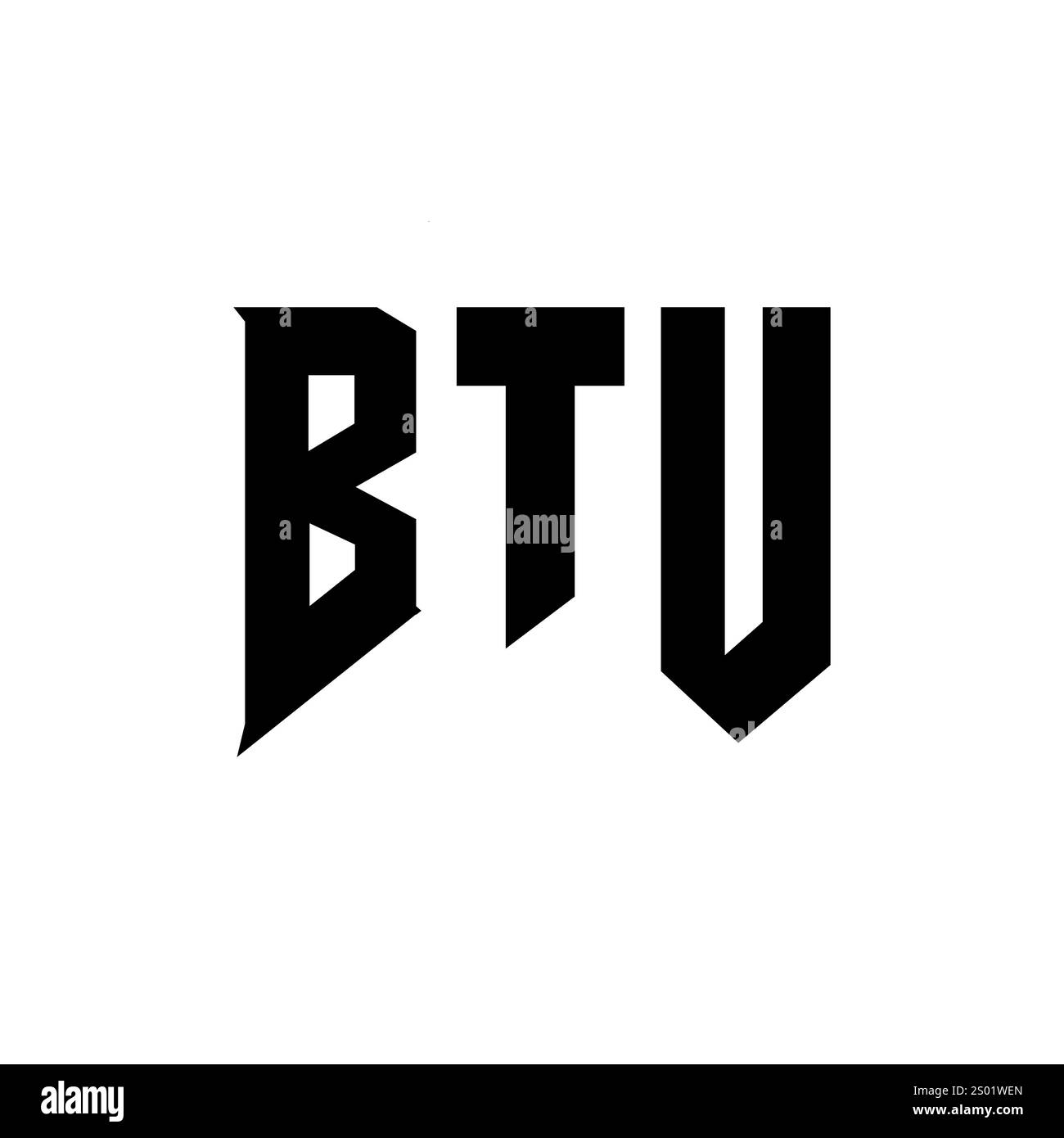 BTU letter logo design for technology company. BTU logo design black ...