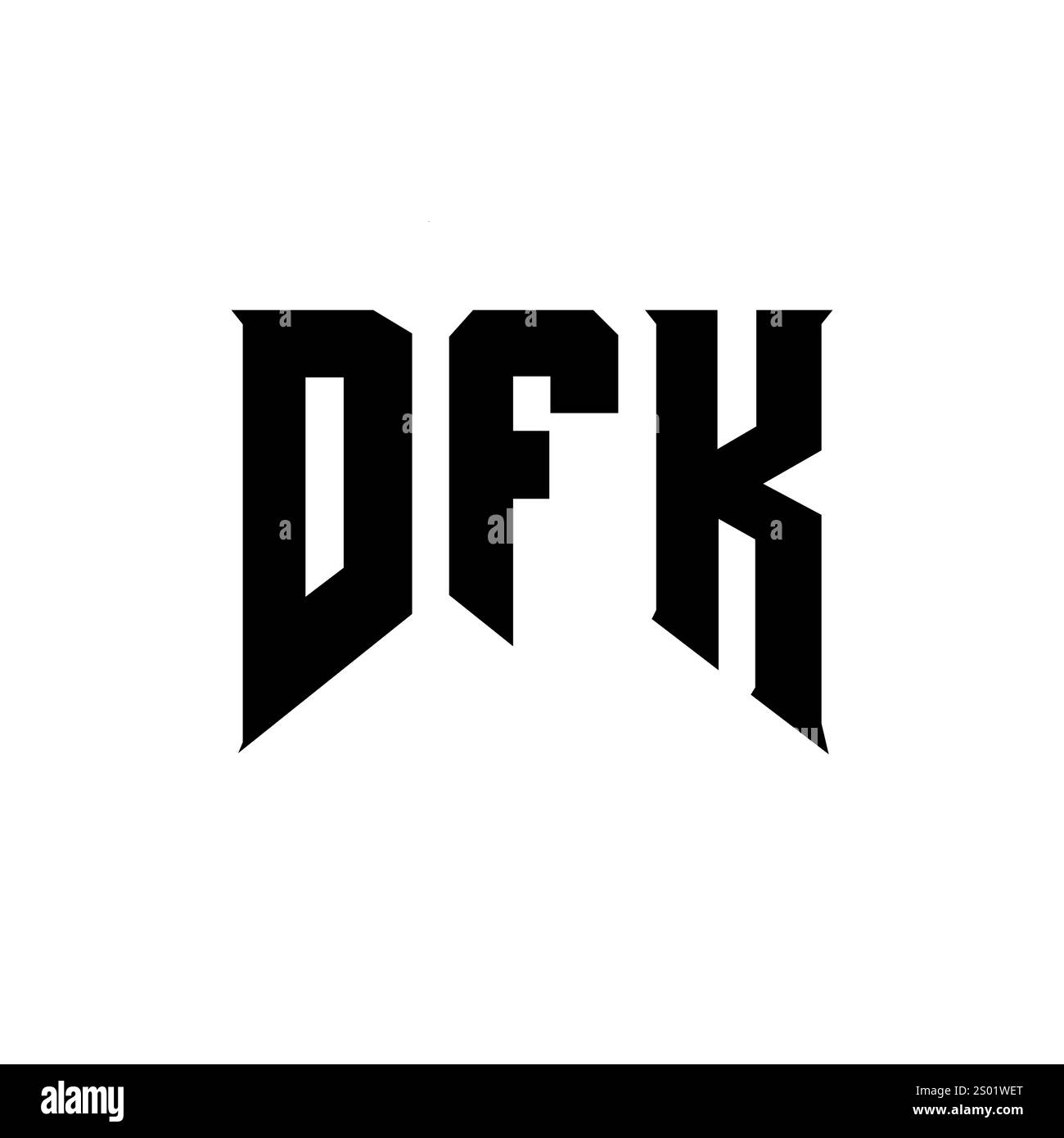DFK letter logo design for technology company. DFK logo design black ...