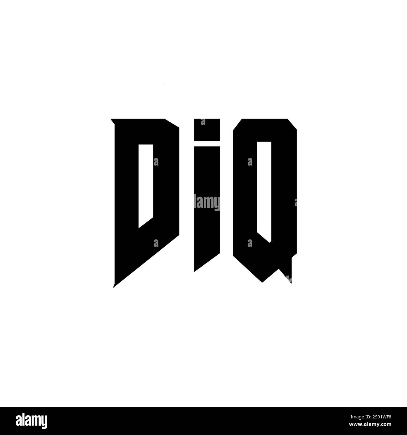 DIQ letter logo design for technology company. DIQ logo design black ...