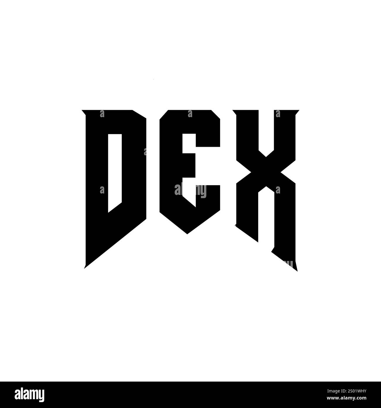 DEX letter logo design for technology company. DEX logo design black ...