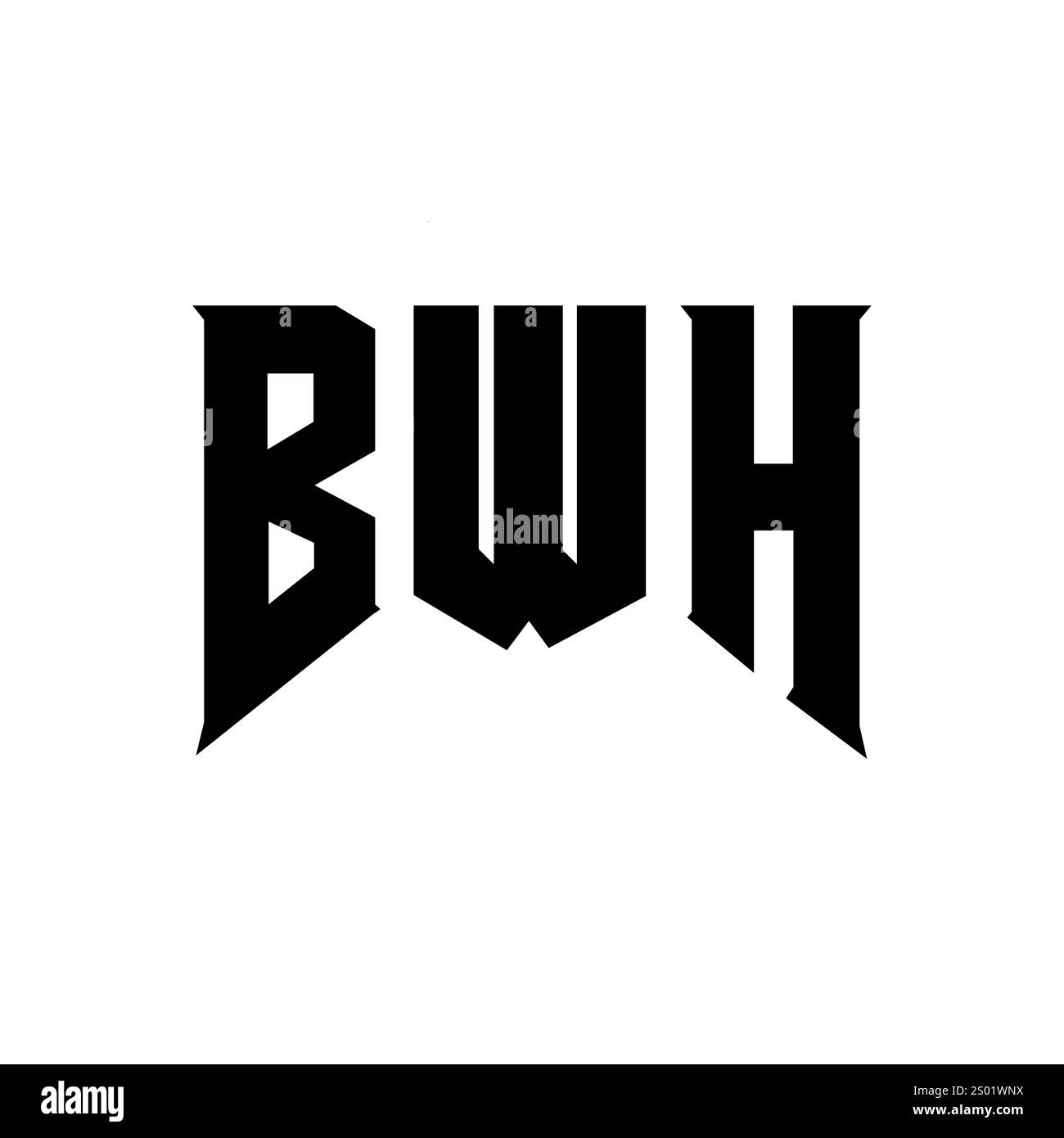 BWH letter logo design for technology company. BWH logo design black ...